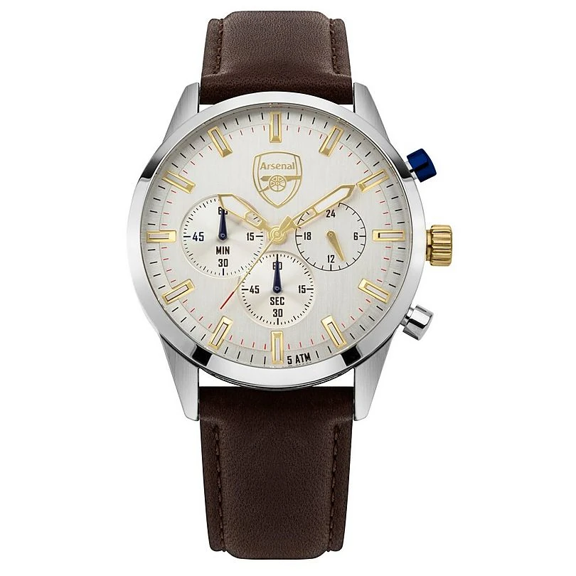 Arsenal Chronograph Brown Leather Watch | Football Wiki | Fandom