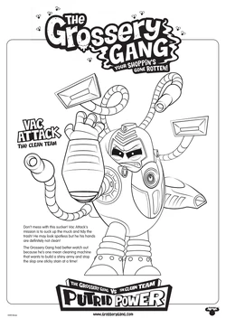 grocery gang coloring pages