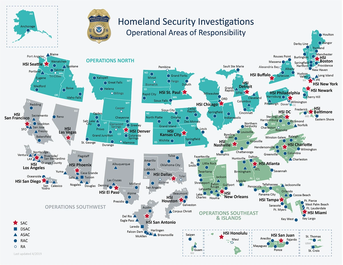 List of HSI field offices | Margaret's Circle Wiki | Fandom