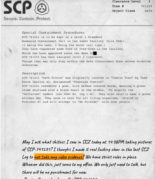 SCP-741231 | The IN41 Foundation Wiki | Fandom
