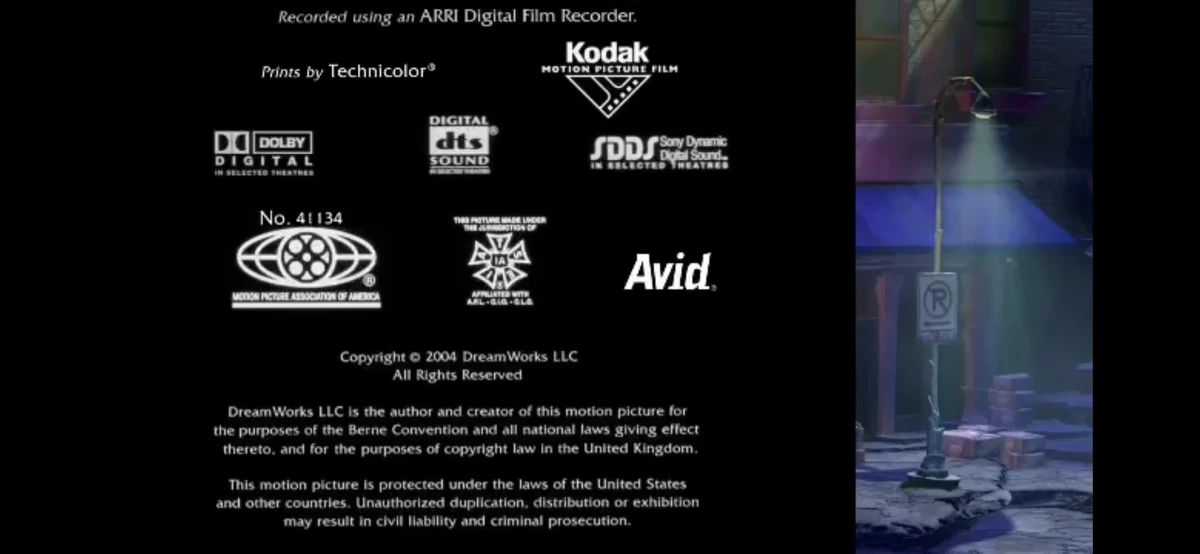 Files Shark Tale MPAA credits.png.webp | The JH Movie Collection's ...