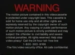 Universal Studios Home Entertainment Warning Screens | The JH Movie ...
