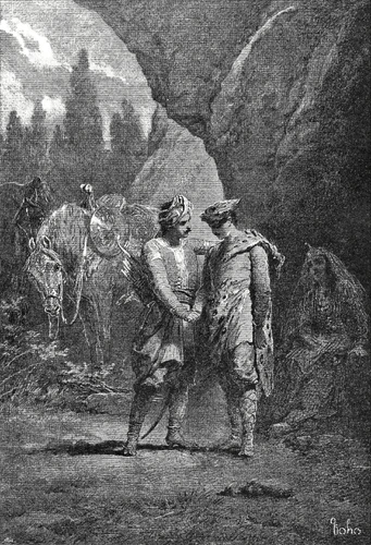 The Meeting of Tariel and Avtandil | The Knight in the Panther's Skin ...