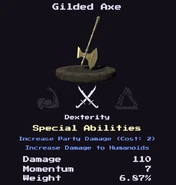 Gilded Axe | The Last Hero of Nostalgaia Wiki | Fandom
