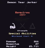 Demon Tear Jerker | The Last Hero of Nostalgaia Wiki | Fandom