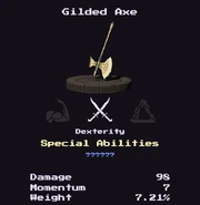 Gilded Axe | The Last Hero of Nostalgaia Wiki | Fandom