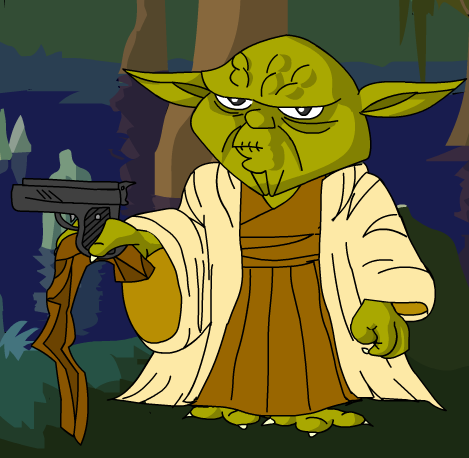 Yoda with a Gun | The Lennis Ball Aventures Wiki | Fandom