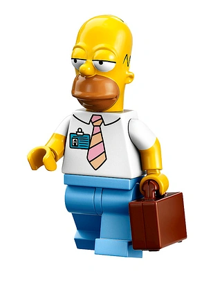 Homer Simpson (Tie and ID Badge) | The Minifigure Wiki | Fandom