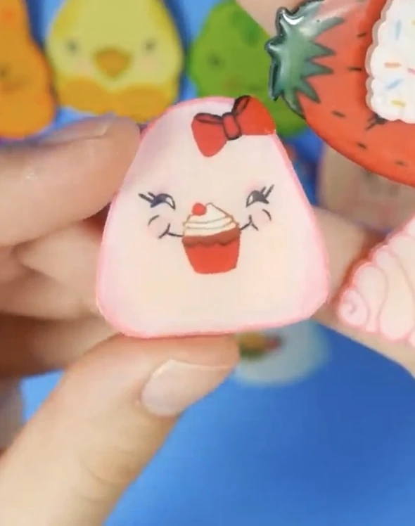 Blob Eating a Cupcake Shrinky Dink | The Moriah Elizabeth Wiki | Fandom