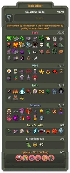 Traits (Old, 0.22) | The Official Worldbox Wiki | Fandom