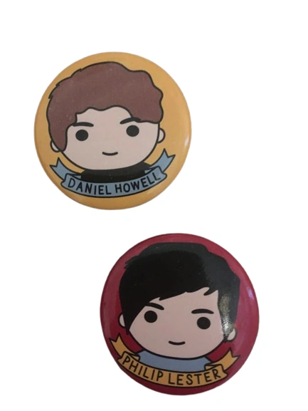 Dan and Phil Cartoon Buttons *Hot Topic Exclusive* | The Phandom Wiki ...