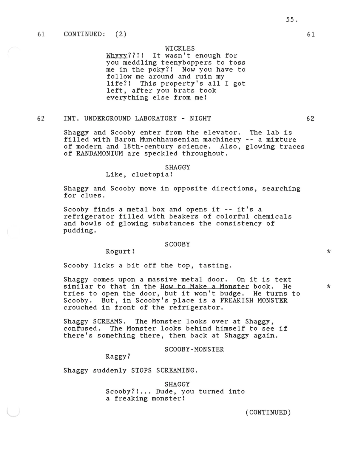 May 26th 2003 Script Draft | The Potions Scene Wiki | Fandom