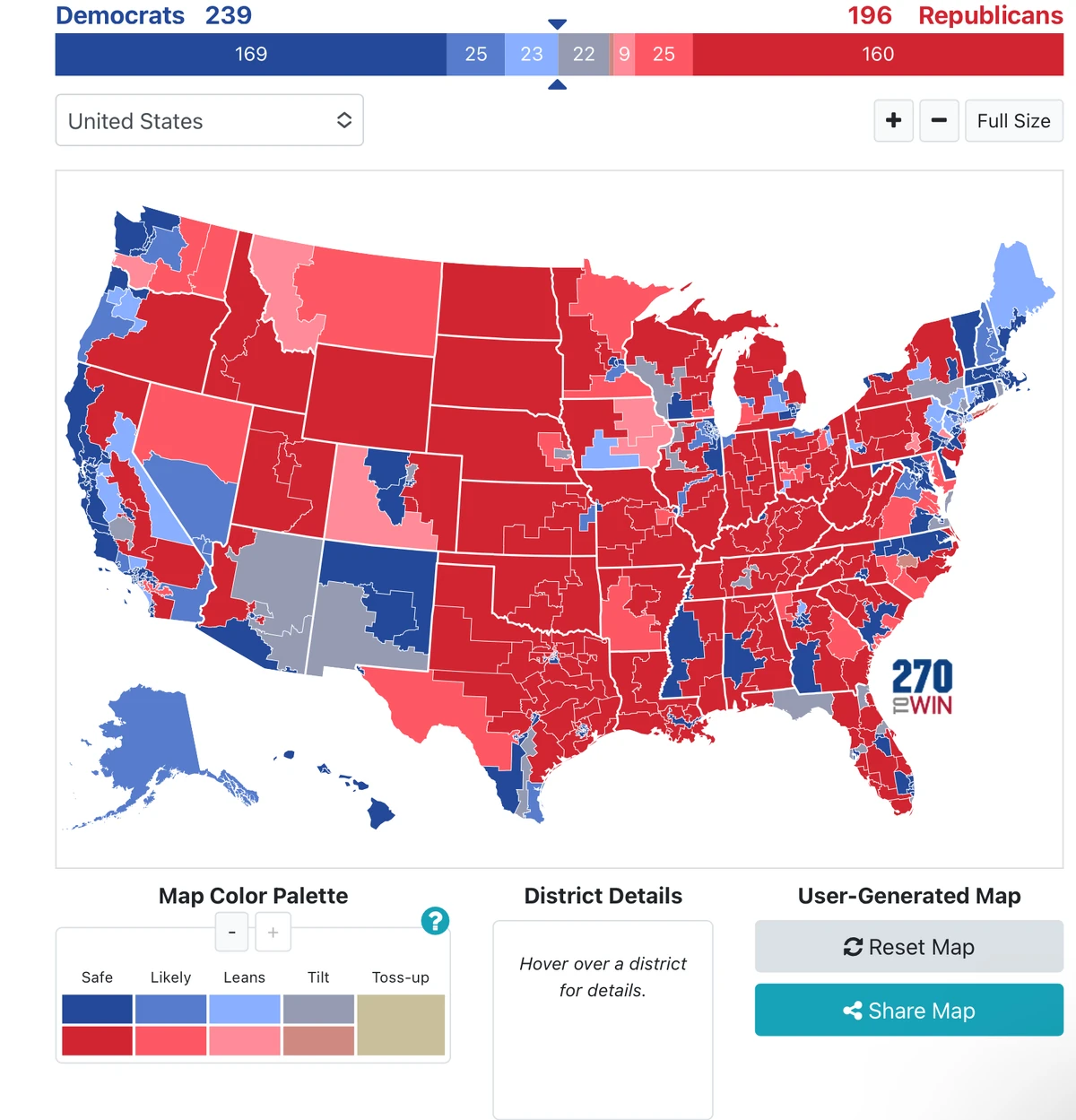 2022 U. S. House Of Representatives Elections (Democrats Best Scenario ...