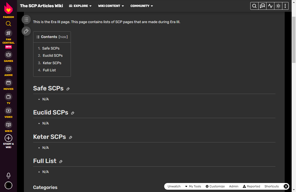 The SCP Articles Wiki/Era III | The SCP Articles Wiki | Fandom
