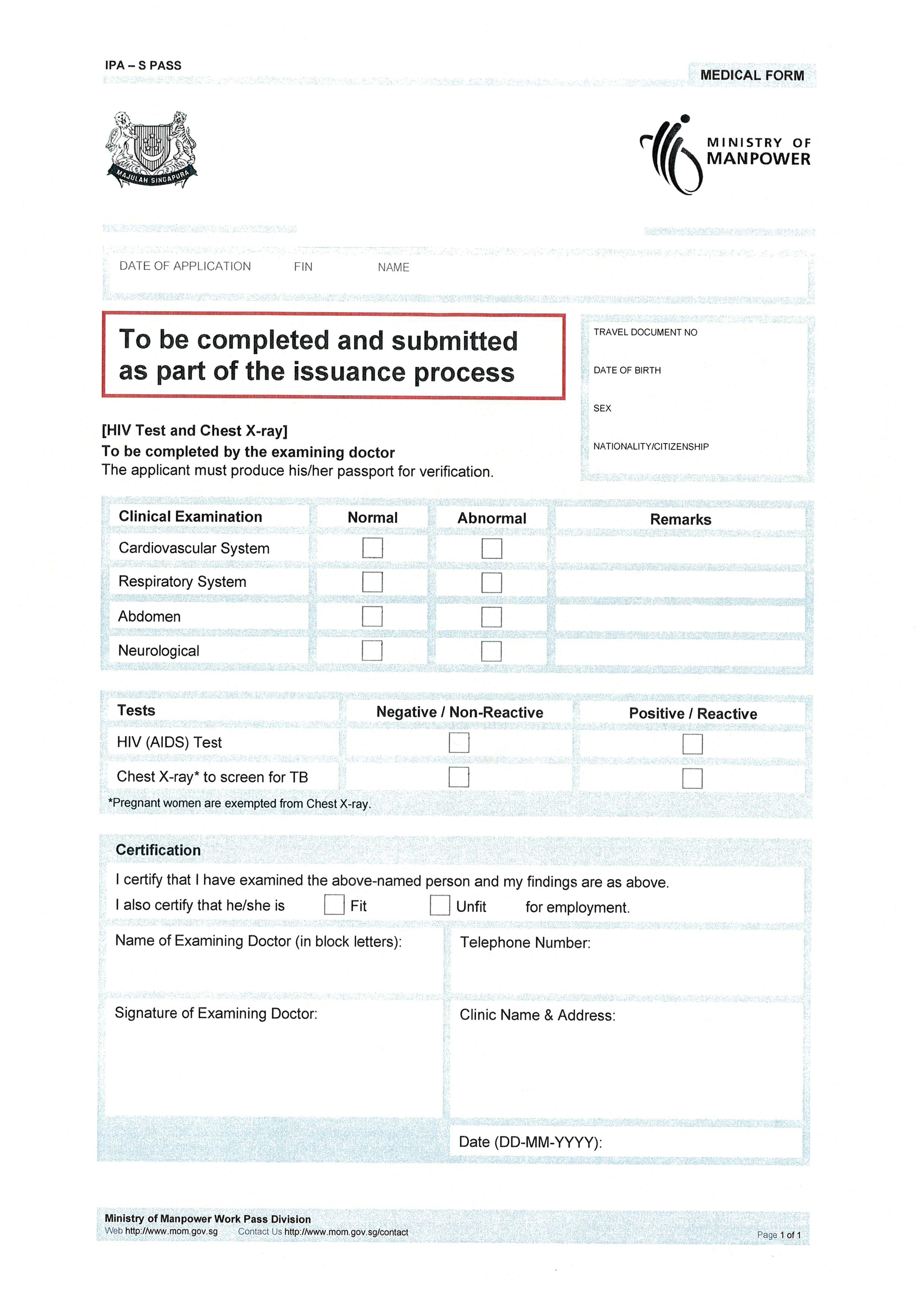 S Pass Medical Examination Form | The Singapore LGBT encyclopaedia Wiki ...
