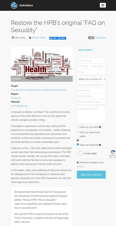 HPB's 'FAQs on Sexuality' saga | The Singapore LGBT encyclopaedia Wiki ...