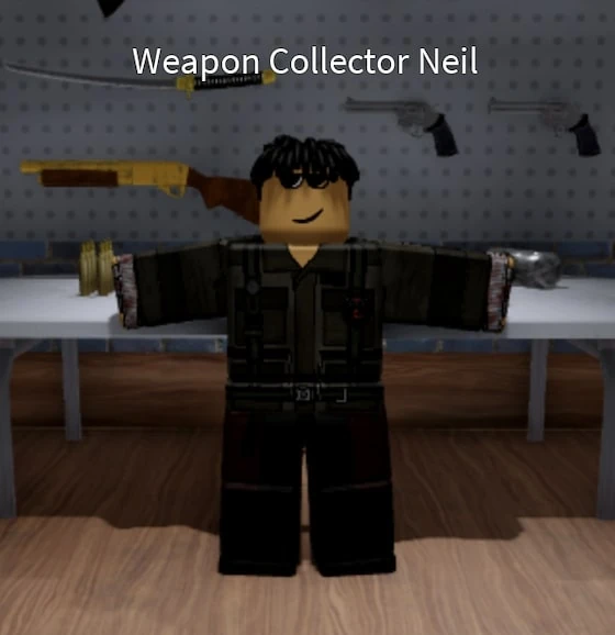 Weapon Collector Neil | The Storage Roblox Wiki | Fandom