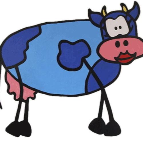 Blue Cow Clipart