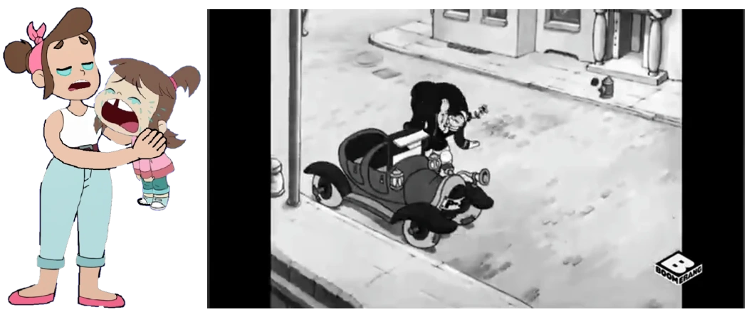 Audrey Bertha and her mom crying while seeing Paramount's Popeye shorts ...