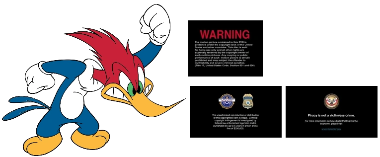 Woody Woodpecker angry while seeing Universal using 1980/1990s warning ...