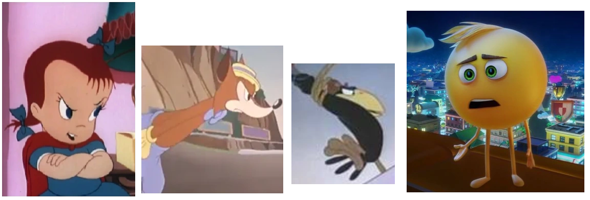 Little Audrey, Fox and Crow gets angry at Gene (The Emoji Movie) over ...