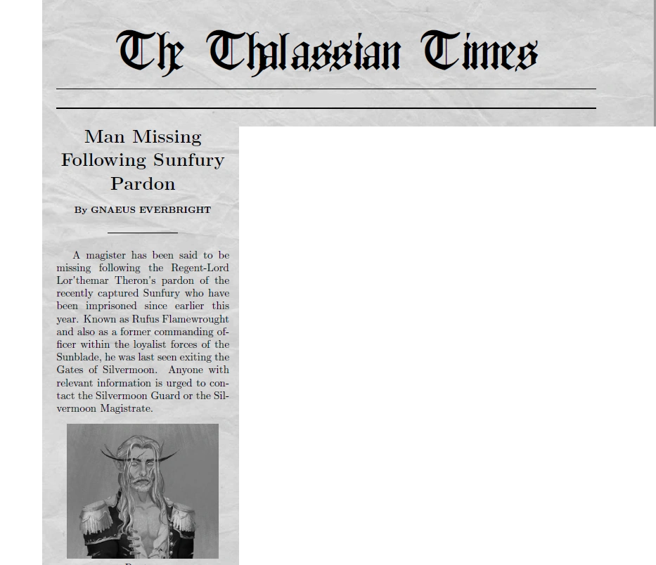 Old Newspaper Clipping | The Timeless Riddles Wiki | Fandom