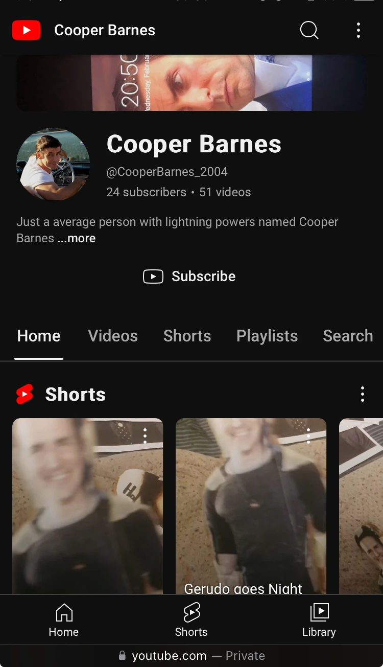 Cooper Barnes (Channel) | The Tirtyacres Wiki | Fandom