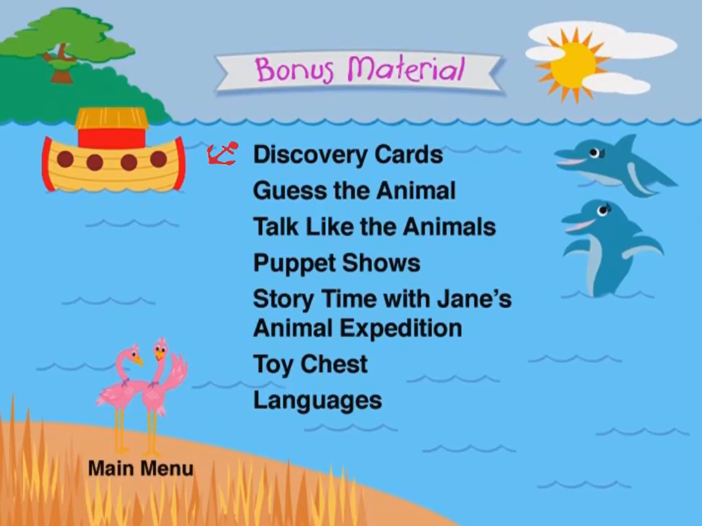 Baby Einstein World Animals Dvd Menu