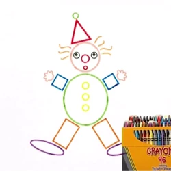 how to draw a joker using shapes