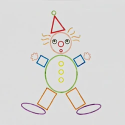 how to draw a joker using shapes