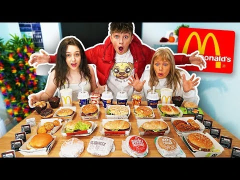 ENTIRE McDonald's Menu in 10 MIN Challenge!! *WORLD RECORD* | The ...