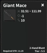Giant Mace | The Wild Darkness Wiki | Fandom