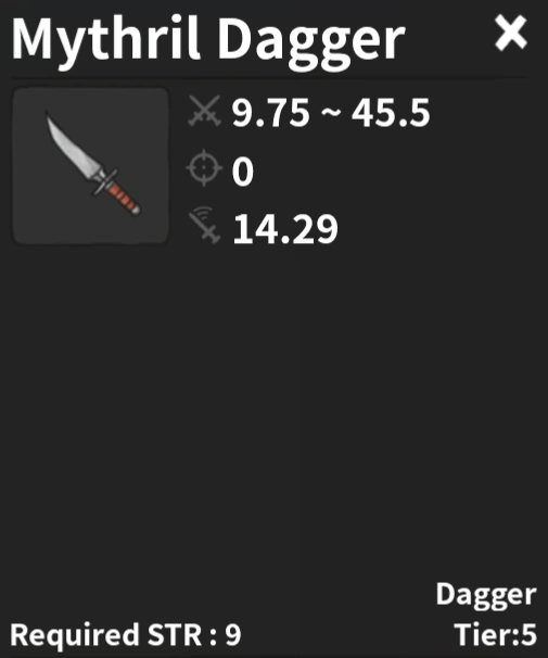 Mythril Dagger | The Wild Darkness Wiki | Fandom