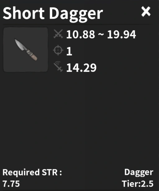 Short Dagger | The Wild Darkness Wiki | Fandom