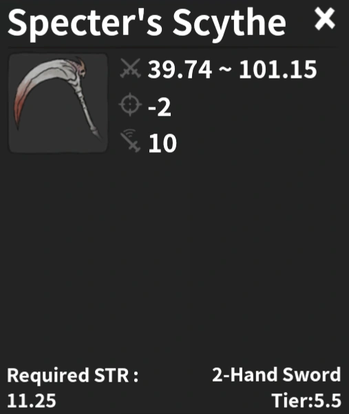 Specter's Scythe | The Wild Darkness Wiki | Fandom