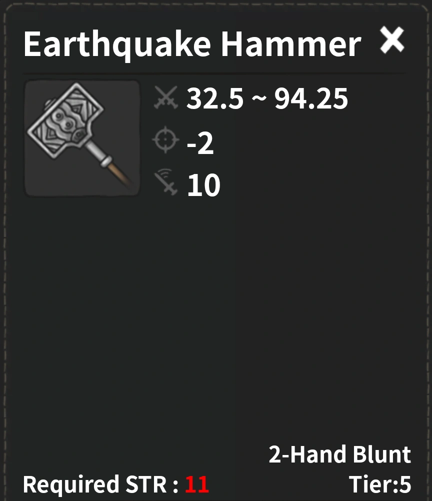 Earthquake Hammer | The Wild Darkness Wiki | Fandom