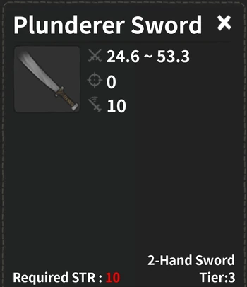 Plunderer Sword | The Wild Darkness Wiki | Fandom