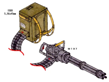 how to draw a gatling gun step by step