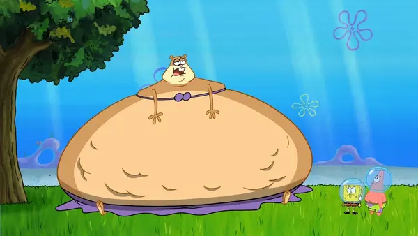 Huge Overweight Sandy Cheeks | THE ADVENTURES OF GARY THE SNAIL Wiki ...