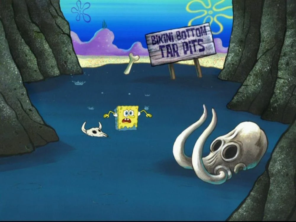 Bikini Bottom Tar Pits | THE ADVENTURES OF GARY THE SNAIL Wiki | Fandom