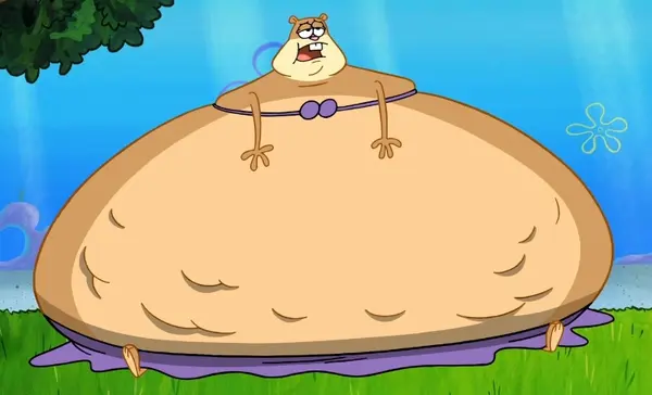 Huge Overweight Sandy Cheeks | THE ADVENTURES OF GARY THE SNAIL Wiki ...