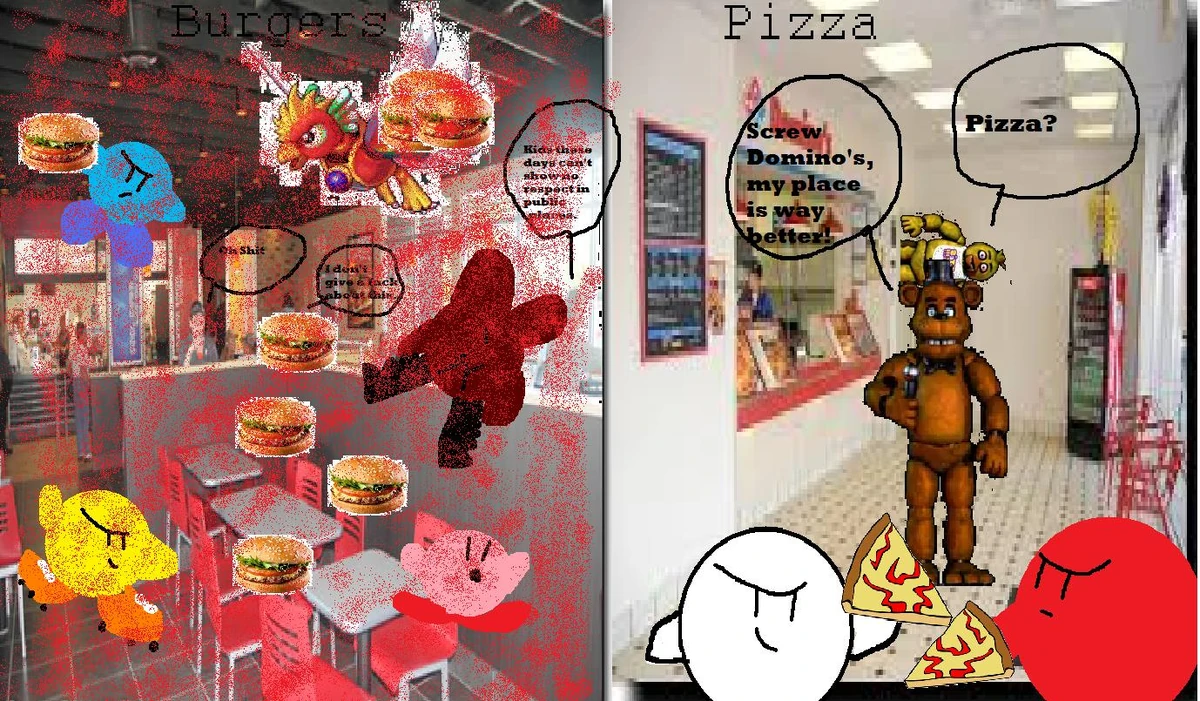 Comic 114:Splatfest:Burgers VS Pizza | The air ride group Wiki | Fandom