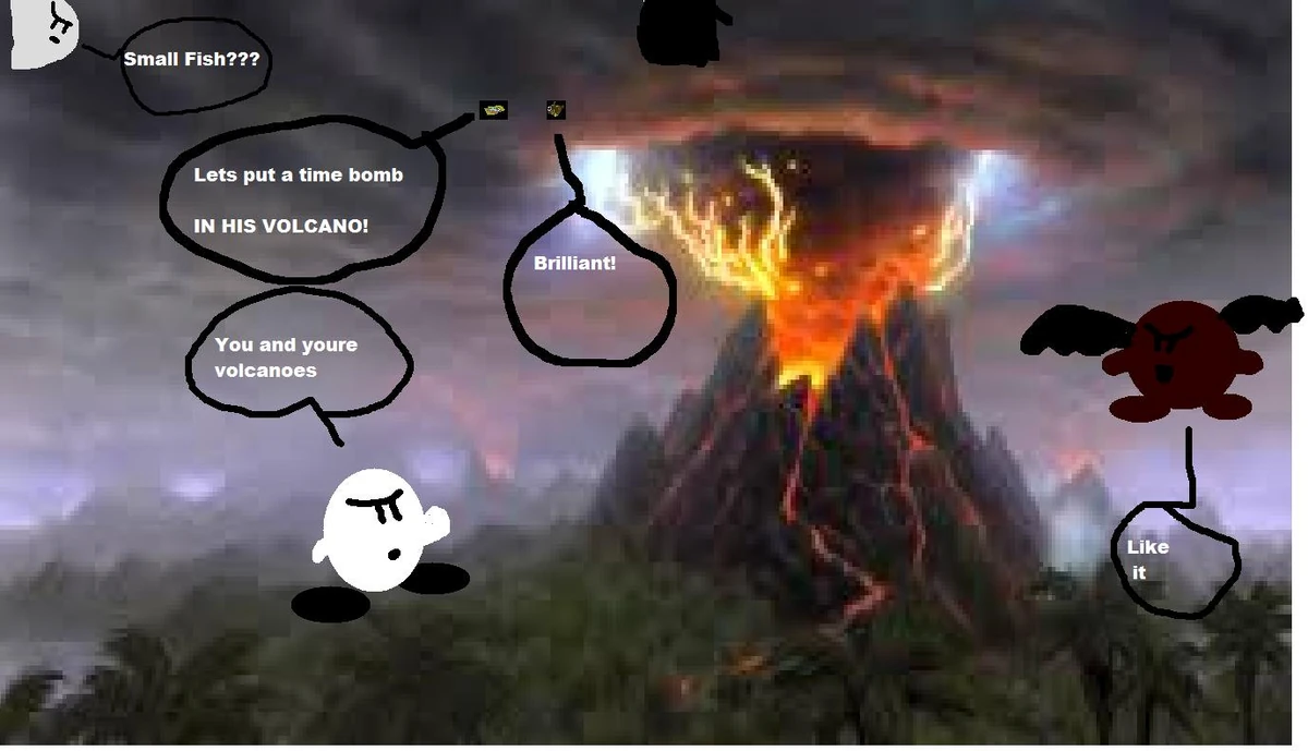 Comic 22:Brown Kirby's Volcano | The air ride group Wiki | Fandom