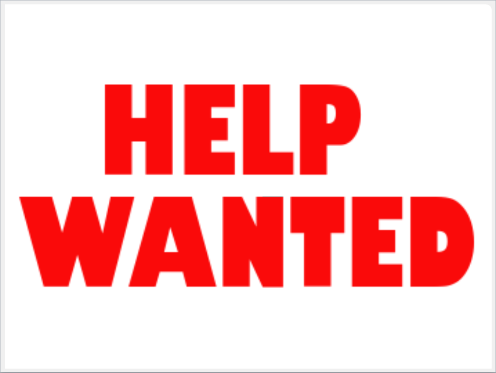 Help Wanted Sign