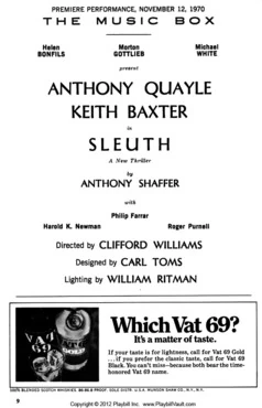 Anthony Shaffer's Sleuth ( 1970 ) | Theatre wiki | Fandom