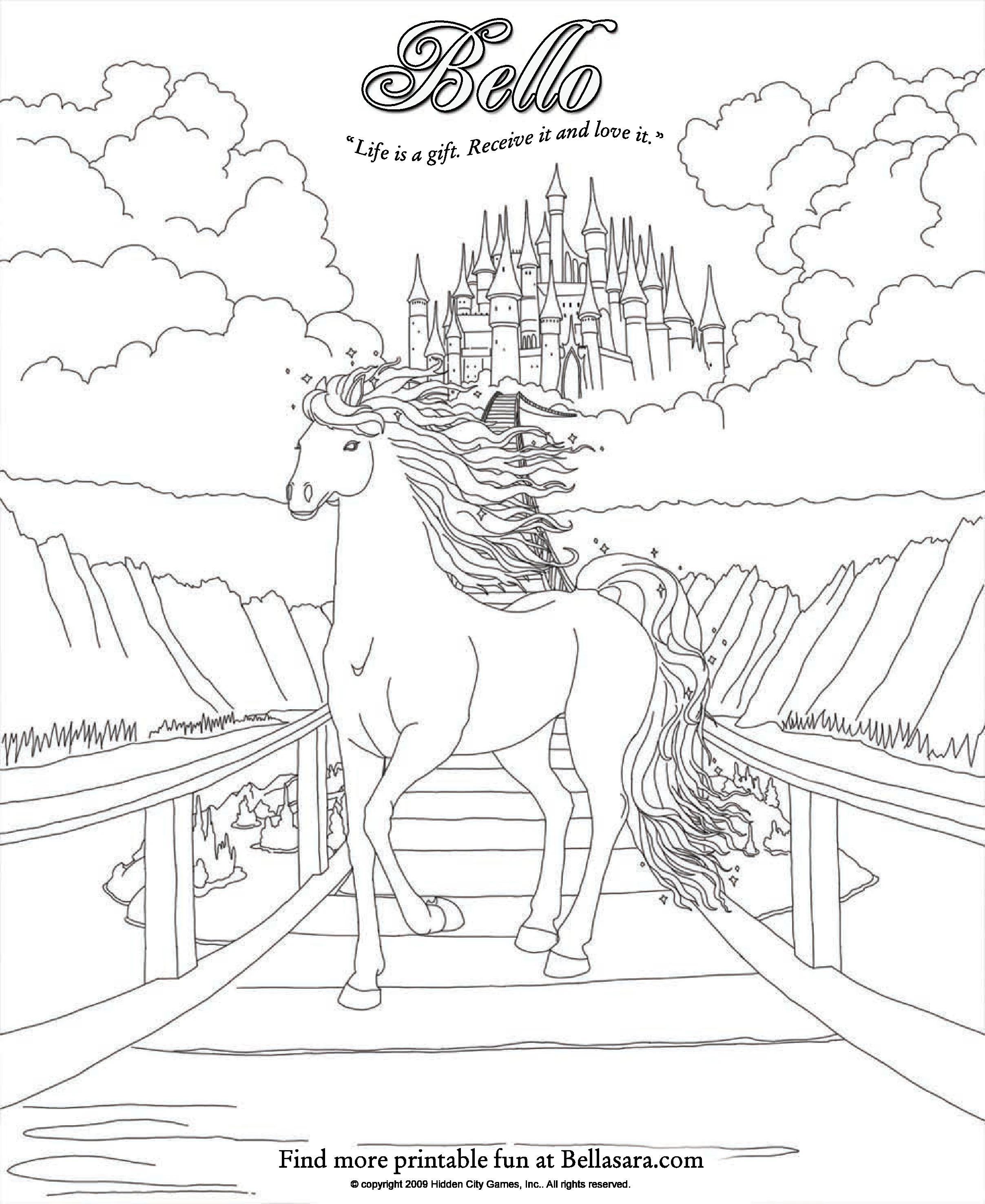 bella sara ancient lights coloring pages