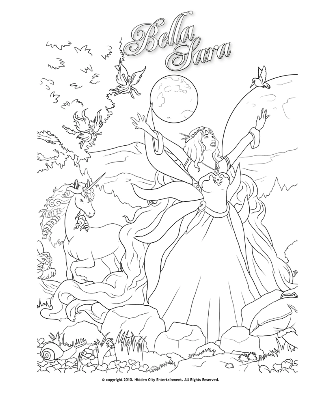 bella sara coloring book