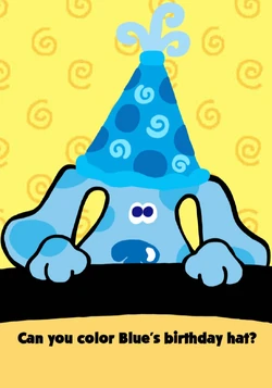 blues clues coloring pages birthday