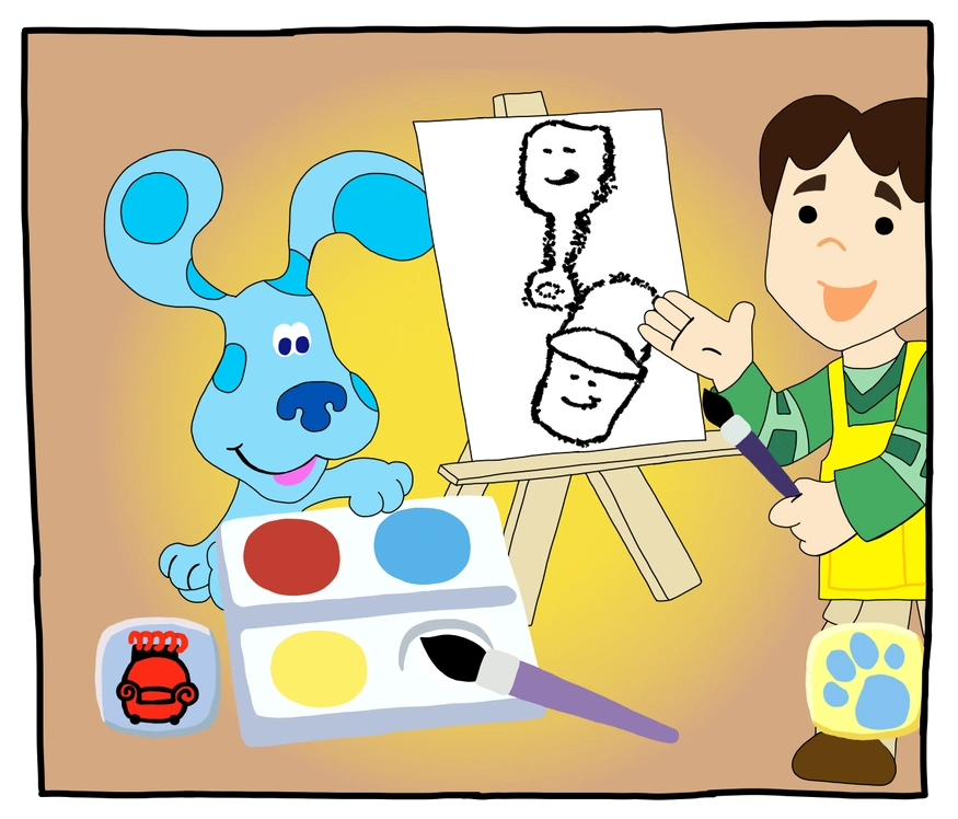 blues clues how to draw glasses