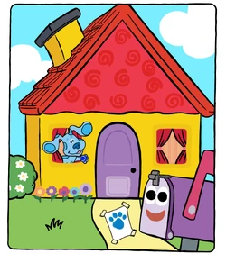 blue's' clues house coloring page
